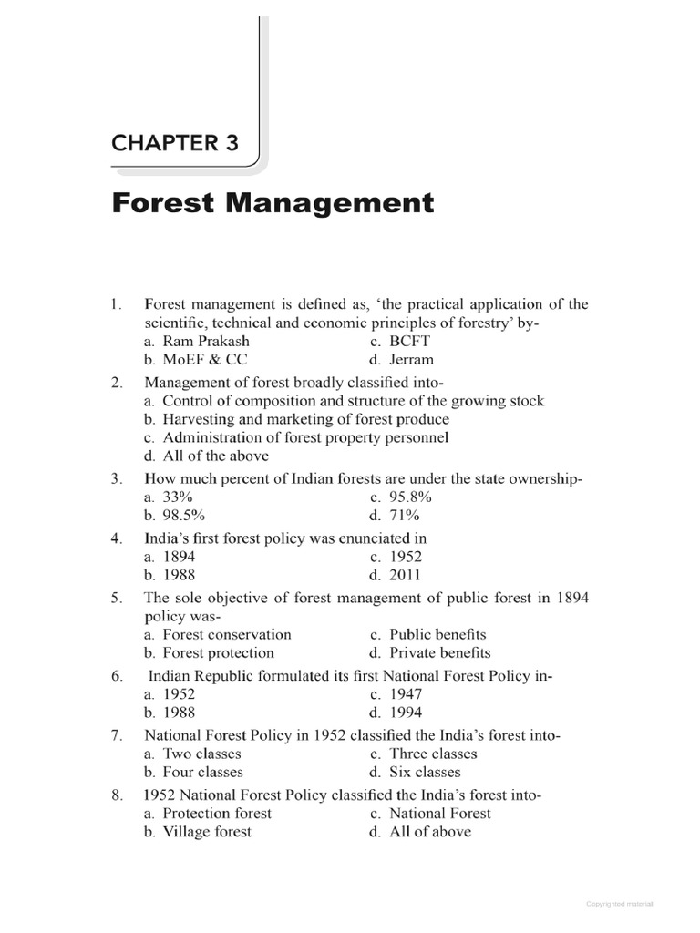 Forest Management | PDF