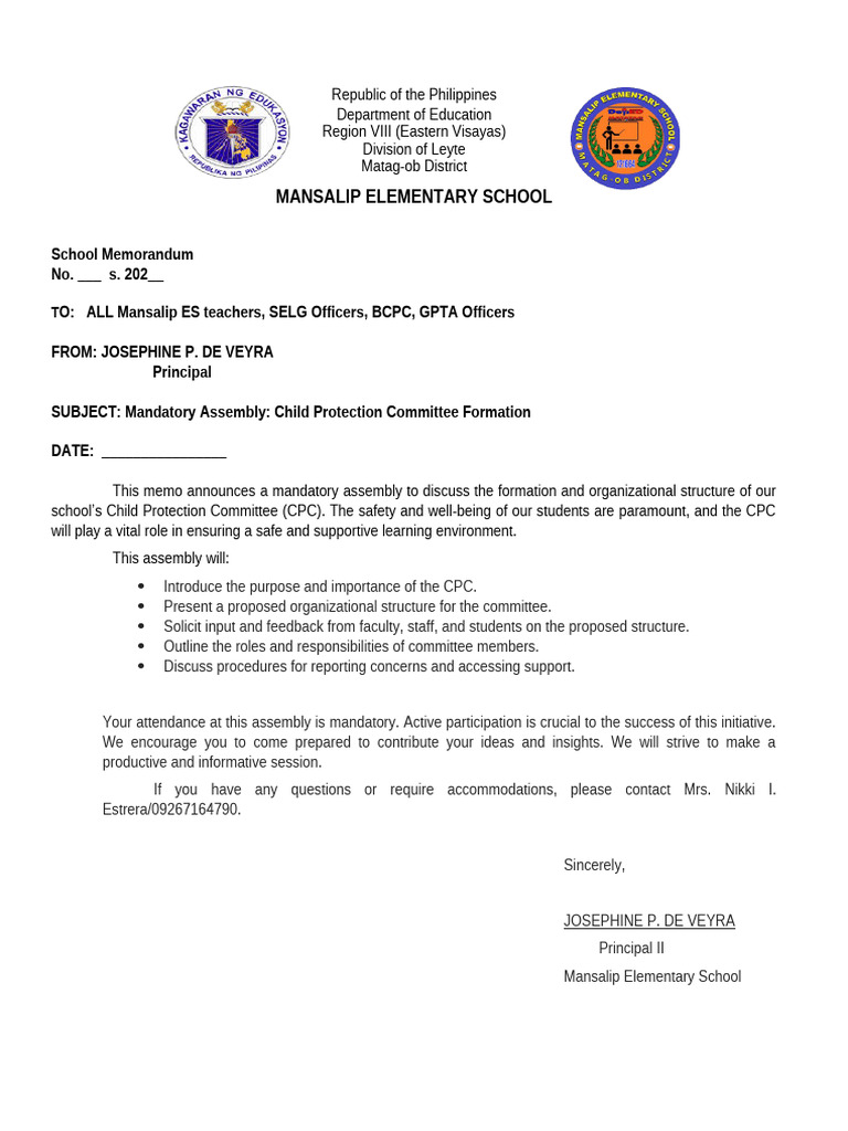 Memo_cpp Organizational Structure | PDF