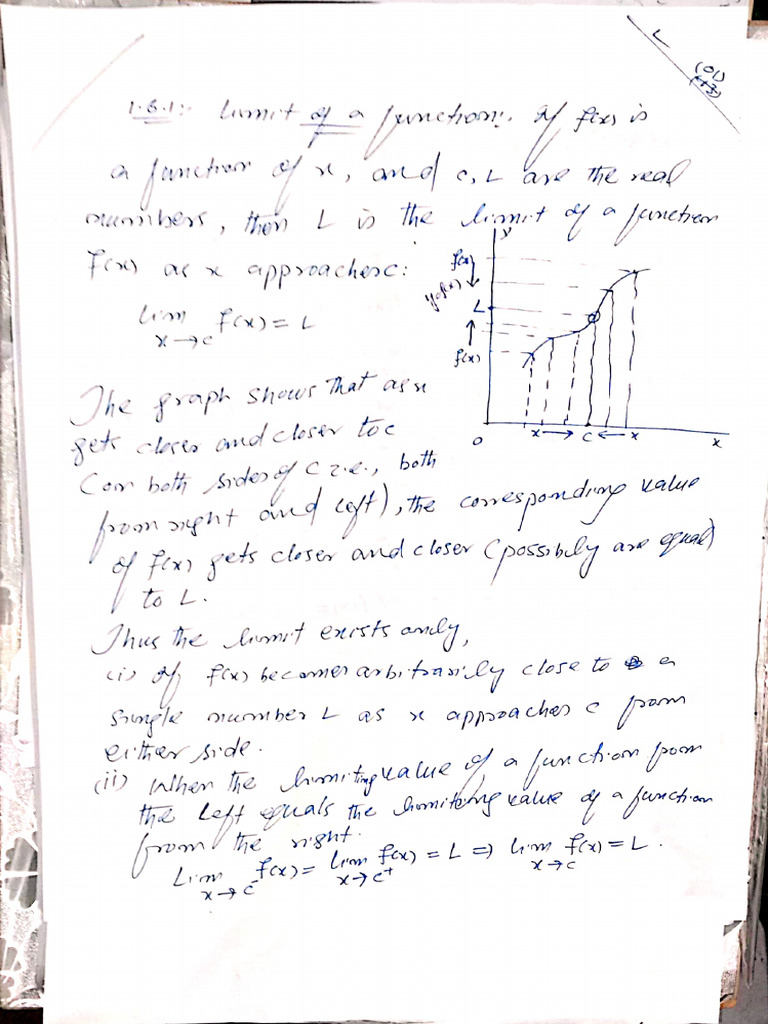 Limits of A Function | PDF