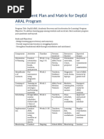 Detailed Deployment Plan DepEd ARAL Program | PDF | Learning | Mentorship