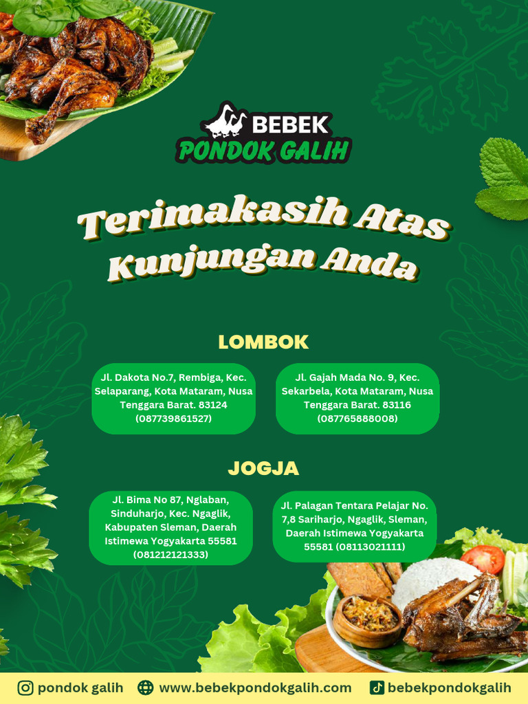 Menu Bebek Pondok Galih FIX (2)_compressed (1) | PDF