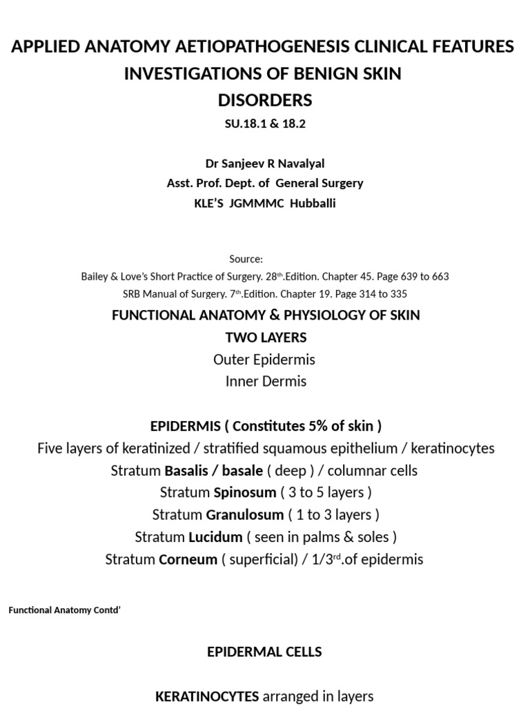 Benign Skin Disorders | PDF | Epidermis | Skin