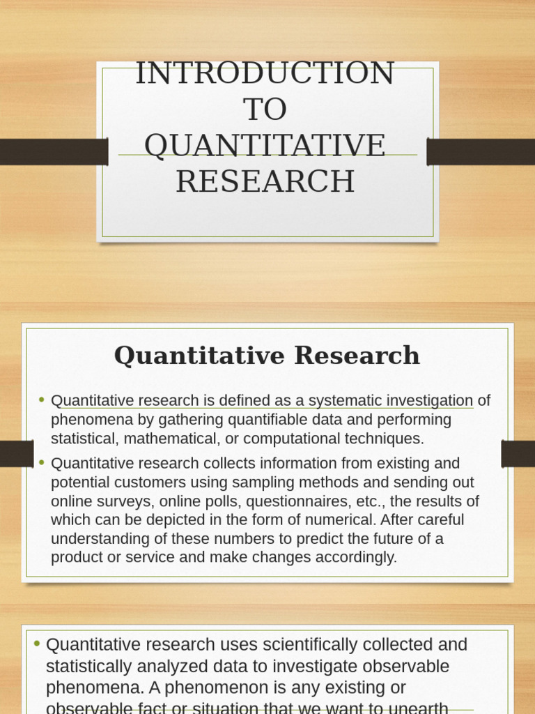 Understanding Quantitative Research Methods | PDF | Statistics ...