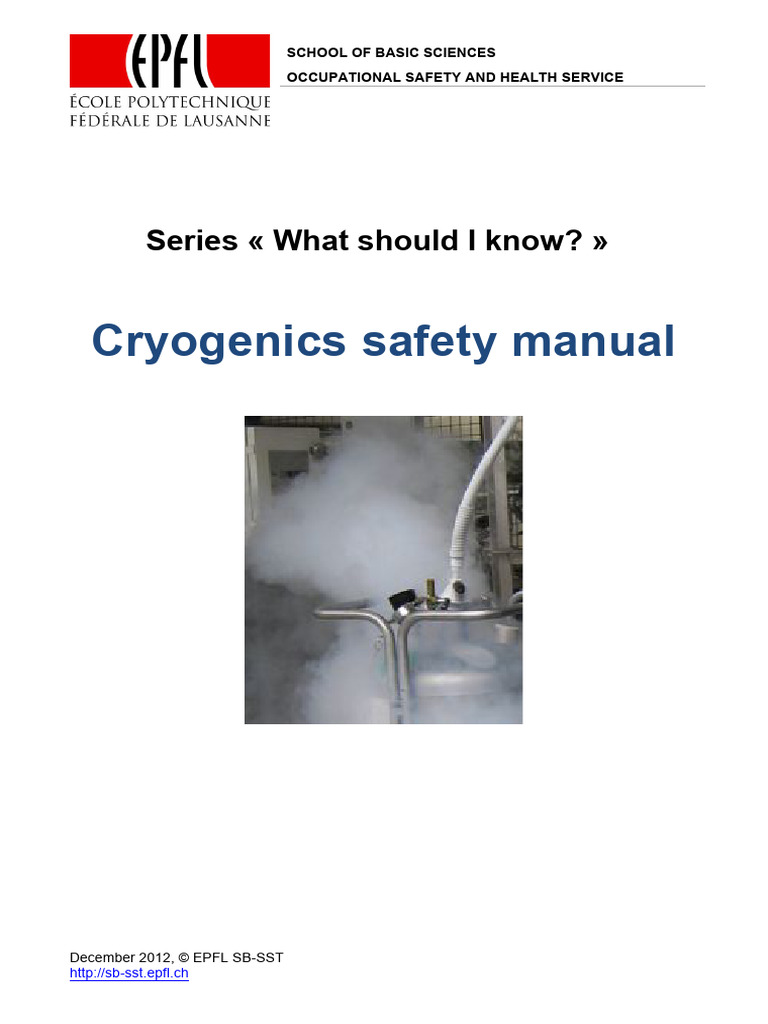 Cryogenics Safety Manual Guide | PDF | Cryogenics | Thermal Expansion