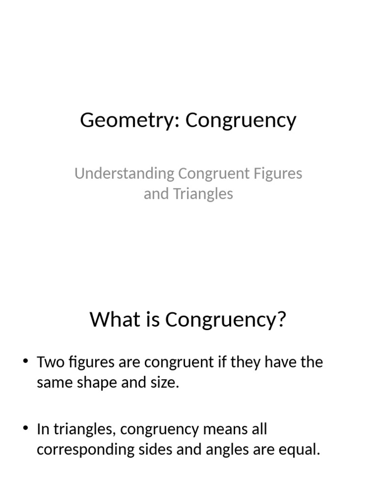Congruency Presentation | PDF