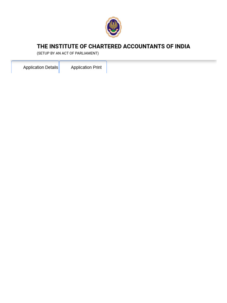 Icai Sept 2025 Exam Reg. Form | PDF