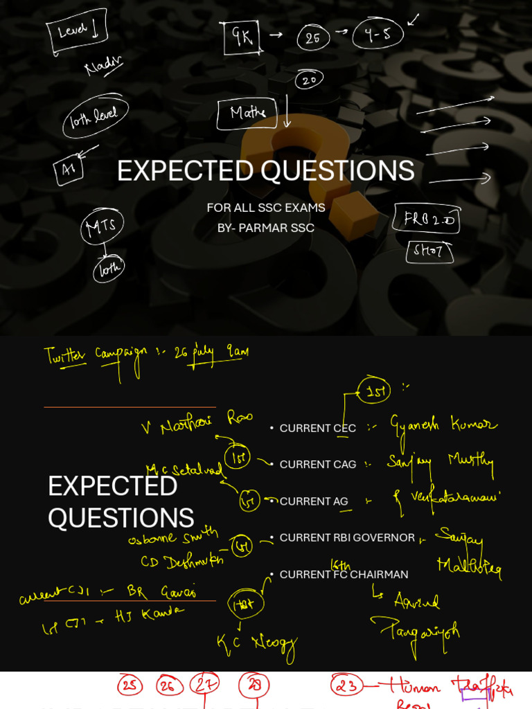 Expected Questions Series 1 | PDF