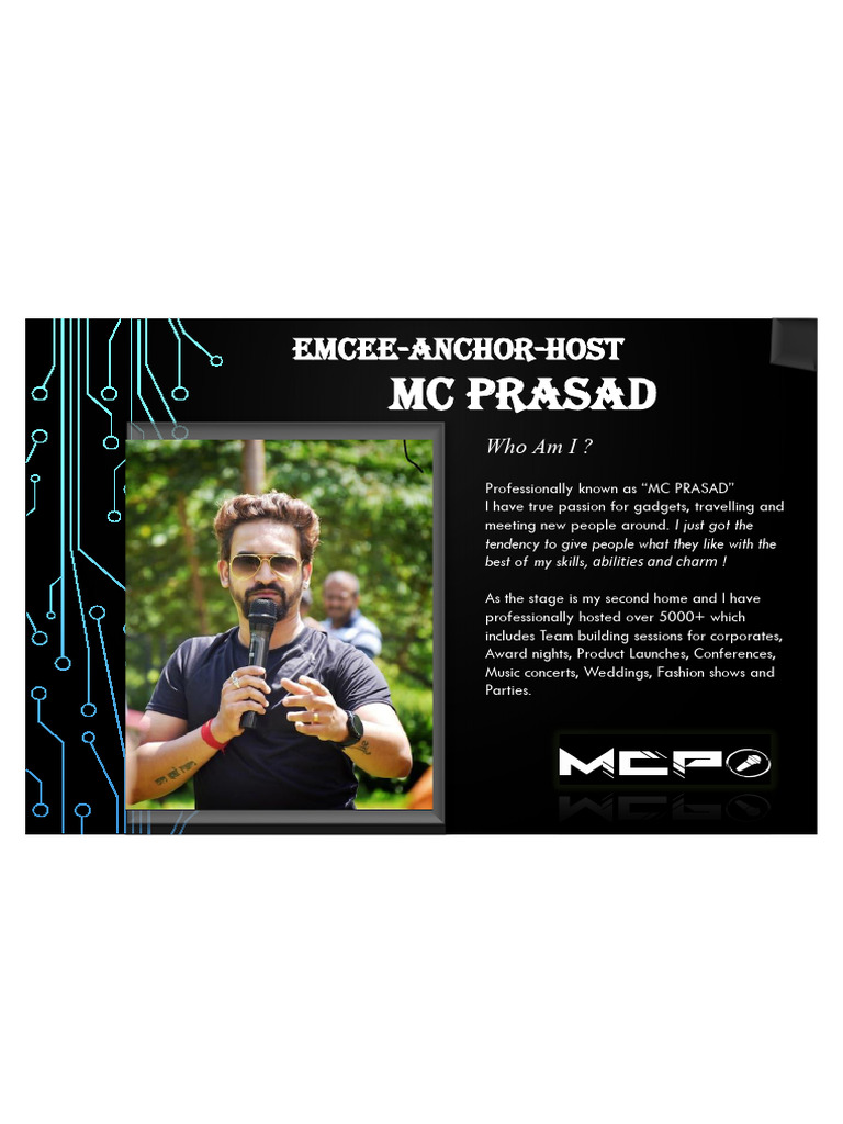 Professional Emcee Services by MC Prasad | PDF