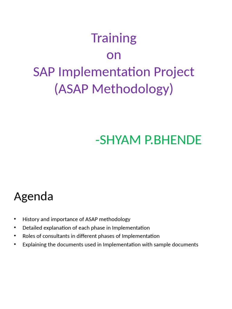 ASAP Methodology for SAP Implementation | PDF | Software Testing ...