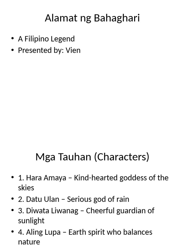 Alamat NG Bahaghari | PDF