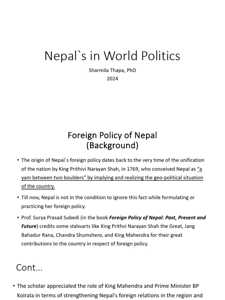 Nepal's Foreign Policy Evolution | PDF | Nepal | South Asia