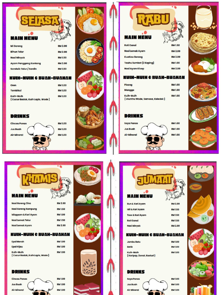 Menu 2025 | PDF
