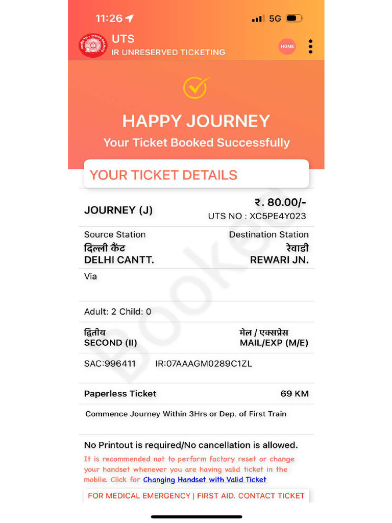 Train Ticket | PDF