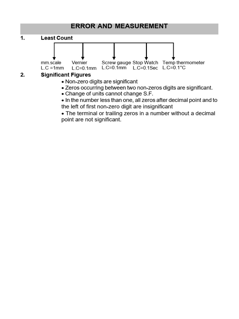 Error and Measurement | PDF
