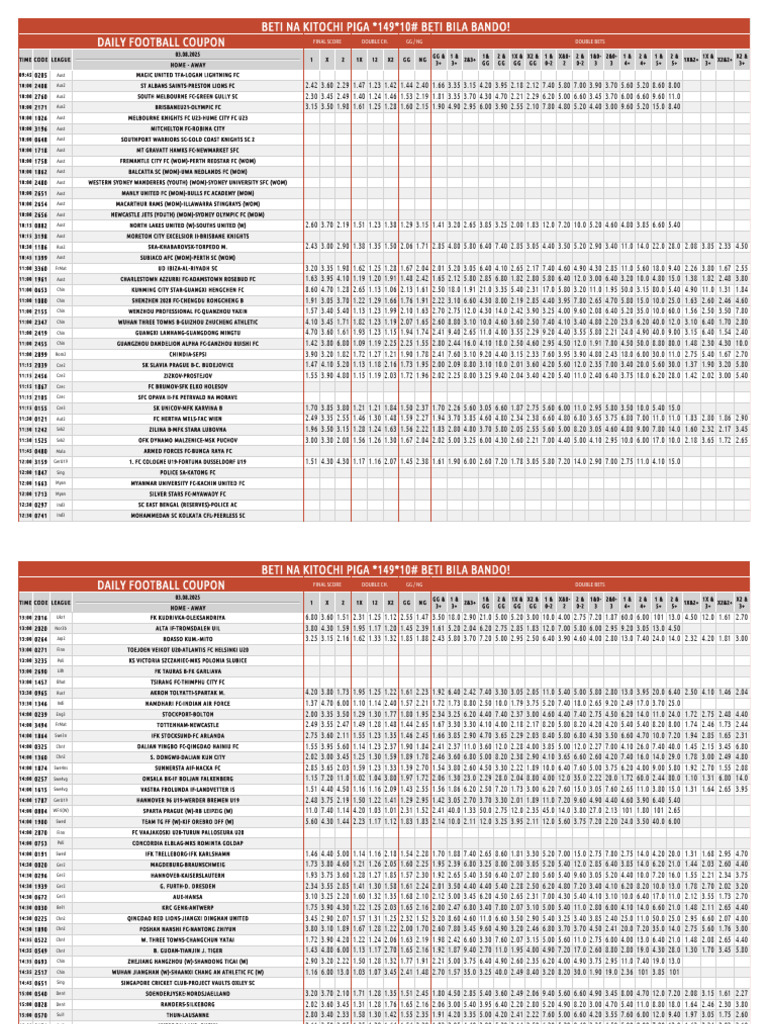 Predefined - Coupon - 2025 08 03 08 47 41 | PDF | Association Football ...