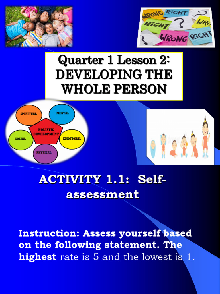Lesson 2 Developing The Whole Person | PDF | Feeling | Thought