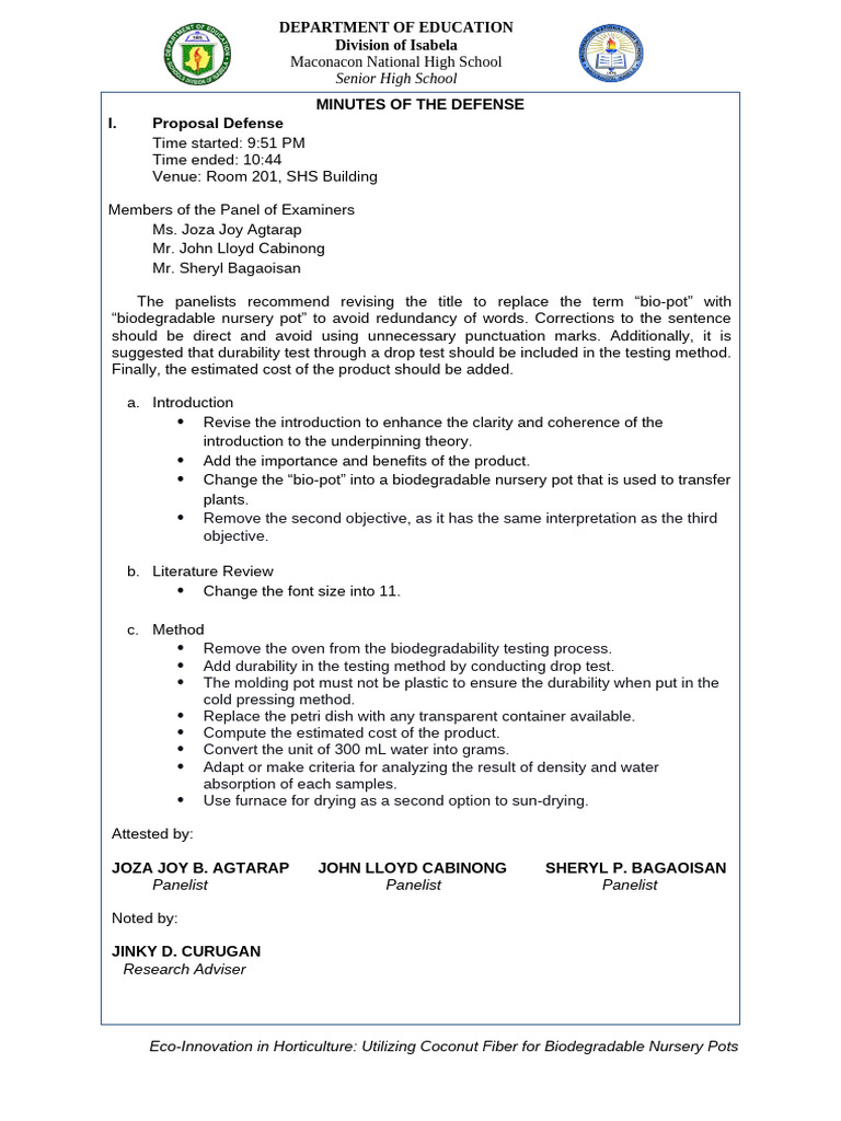 Minutes of Defense | PDF
