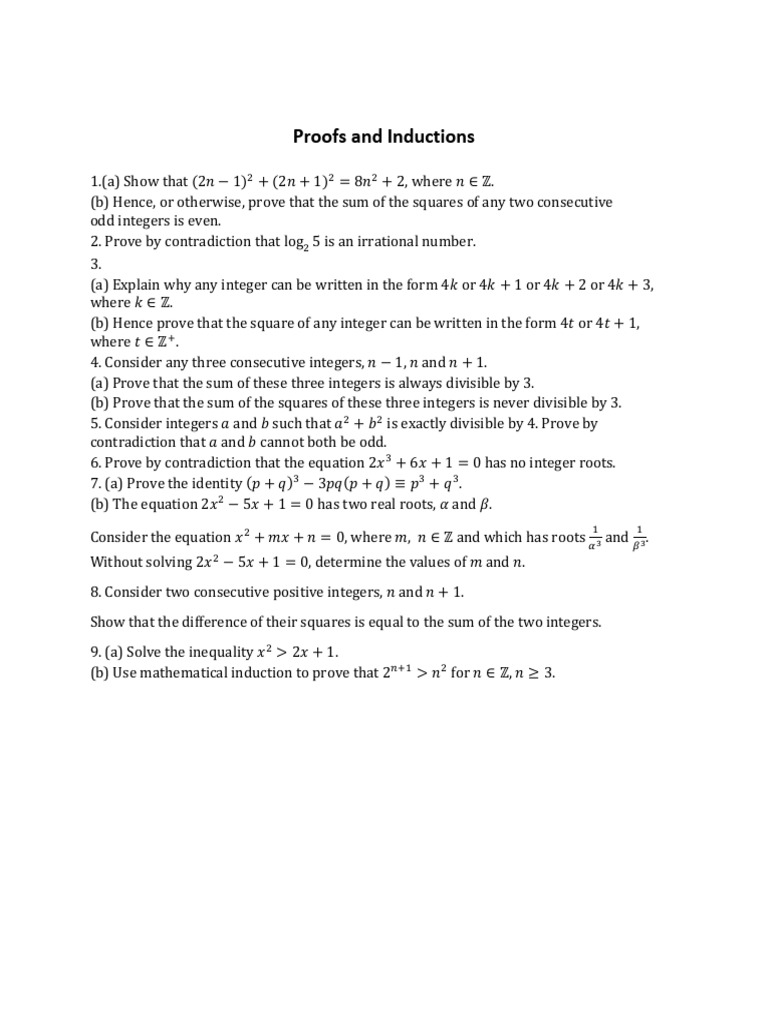 Proofs and Inductions | PDF