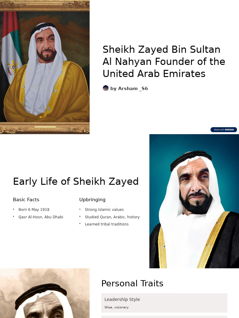 Sheikh Zayed: UAE's Founding Leader | PDF