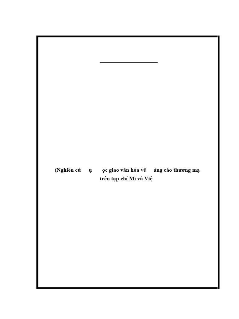 A Cross Cultural Pragmatic Analysis of Commercial Advertisements in American and Vietnamese ...