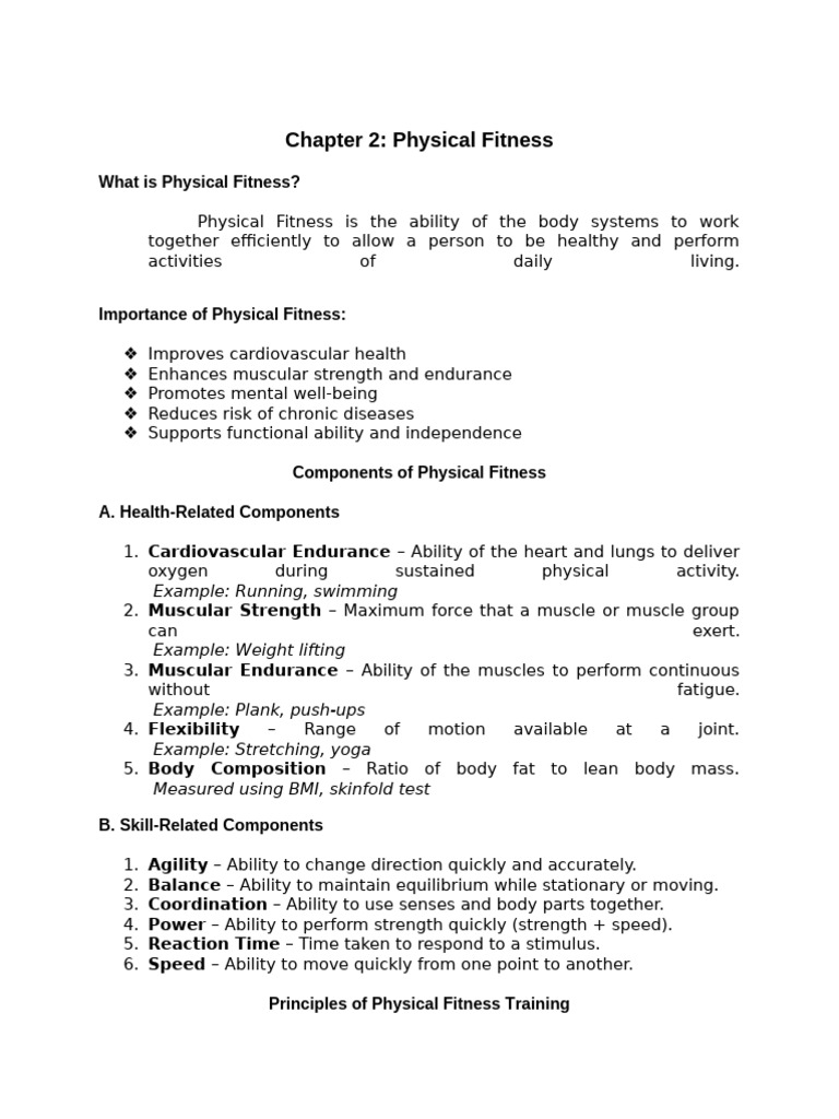 Chapter 2 - Physical Fitness Module | PDF
