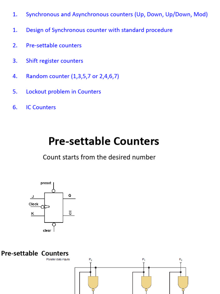 Counter Shift Register Design Overview | PDF | Telecommunications ...