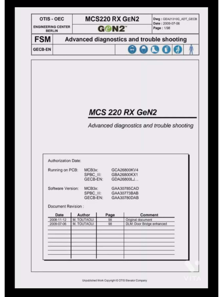 Otis. Mcs. Rx220 Gen2 | PDF