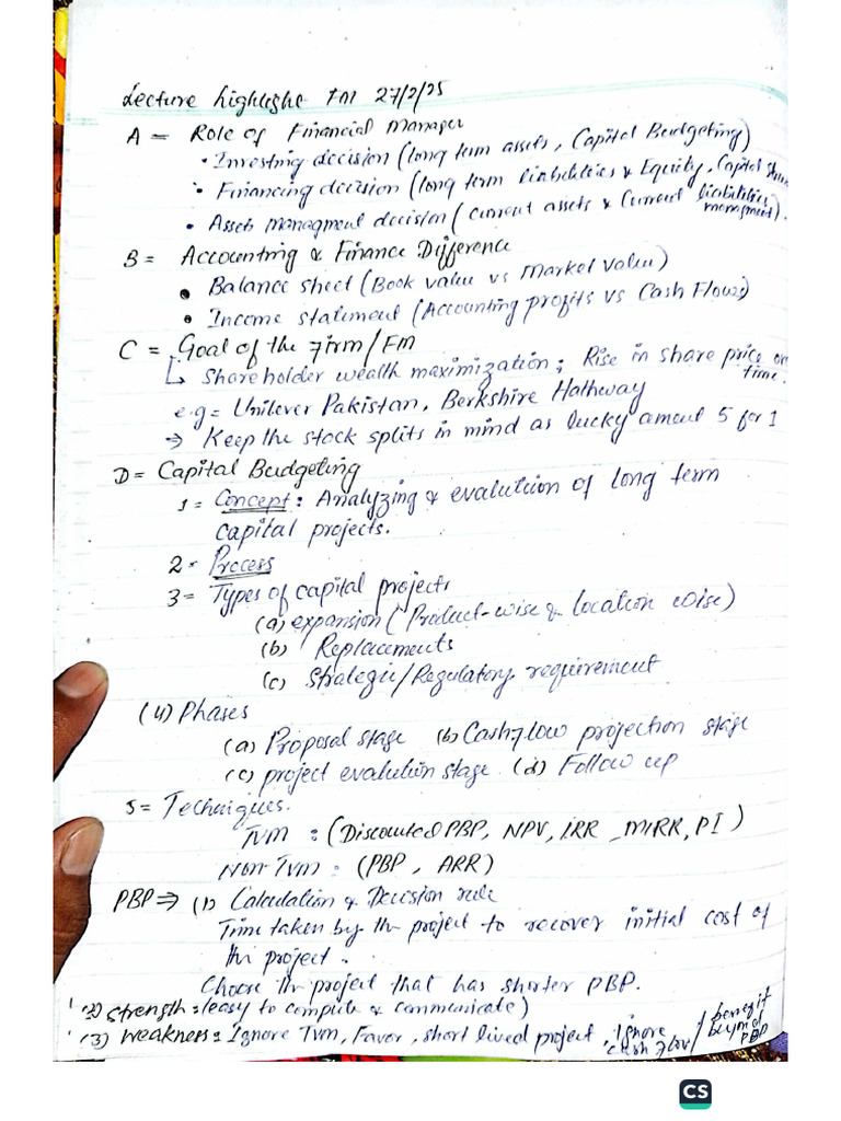 FM Basic+Concept Notes | PDF