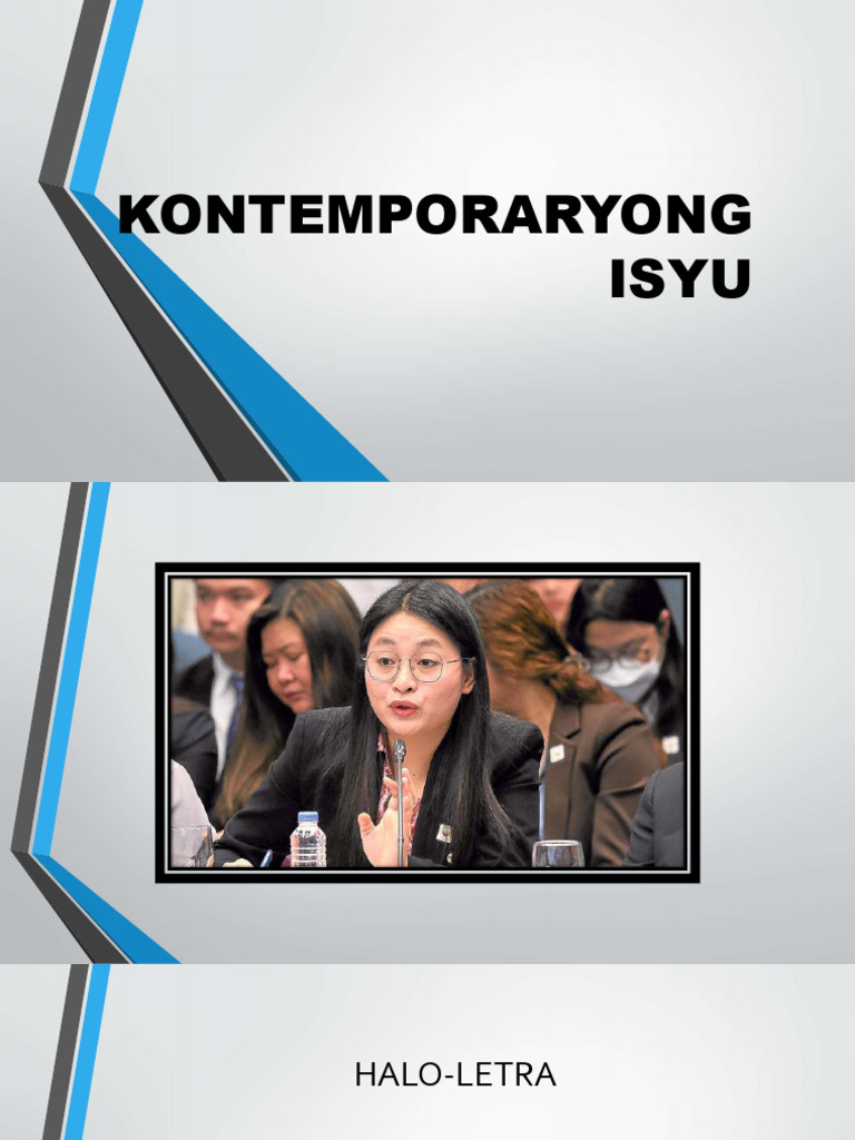 Kontemporaryong Isyu Ppt1 1 | PDF