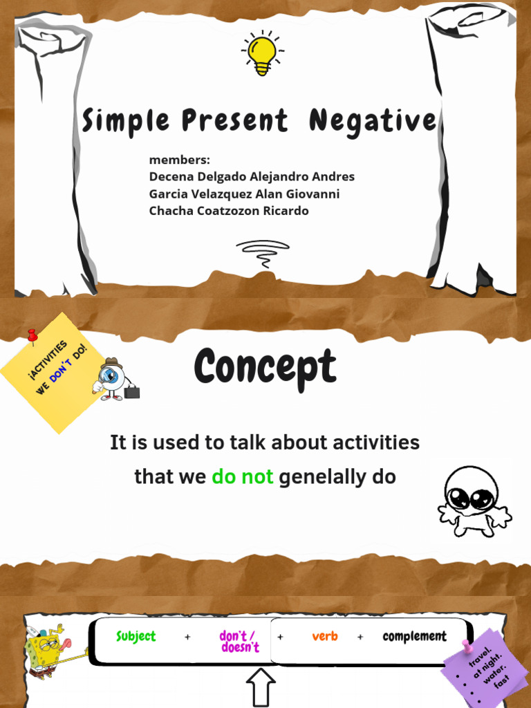 Simple Present Negative | PDF