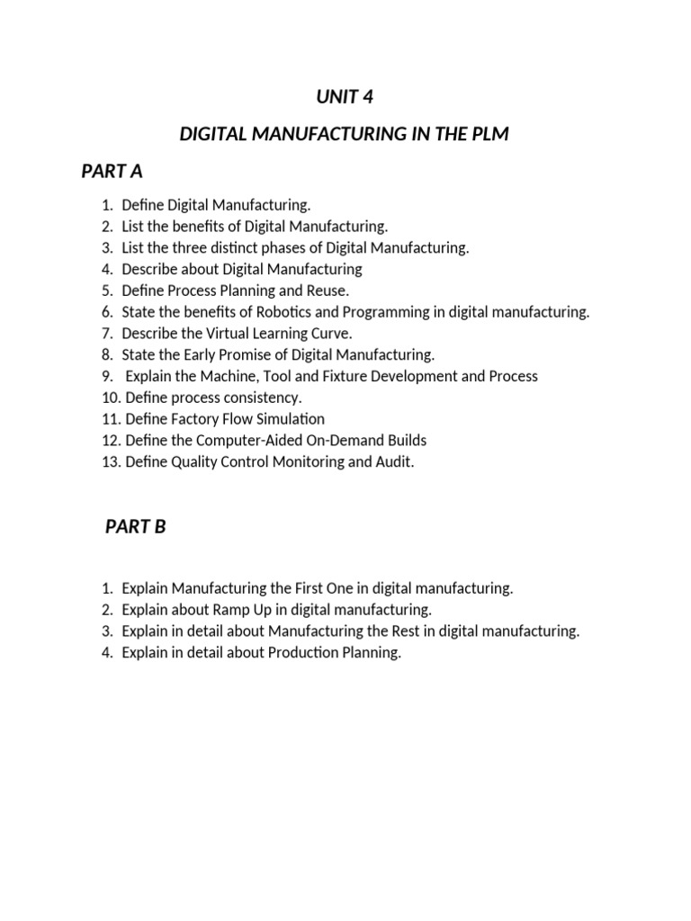 Digital Manufacturing: Key Concepts and Benefits | PDF