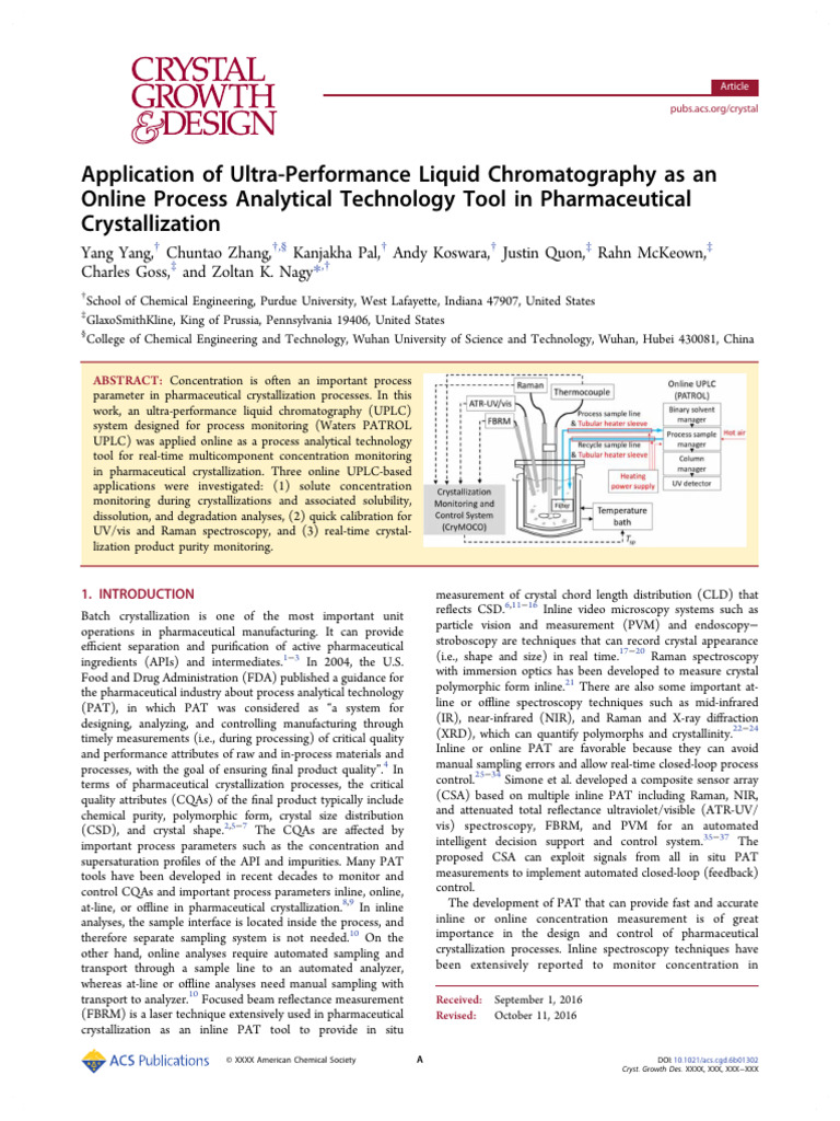 UPLC for Real-Time Pharma Crystallization | PDF | High Performance ...