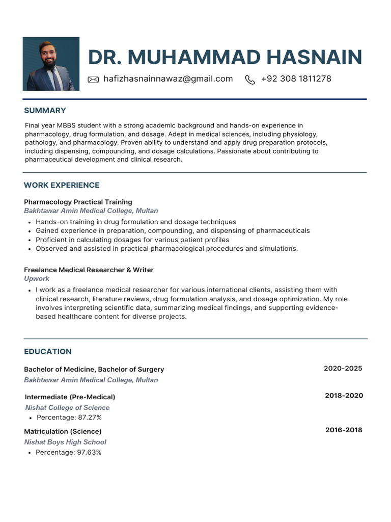 Dr. Muhammad Hasnain | PDF