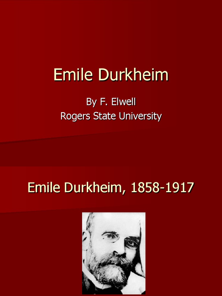 Emile Durkheim | Émile Durkheim | Conscience