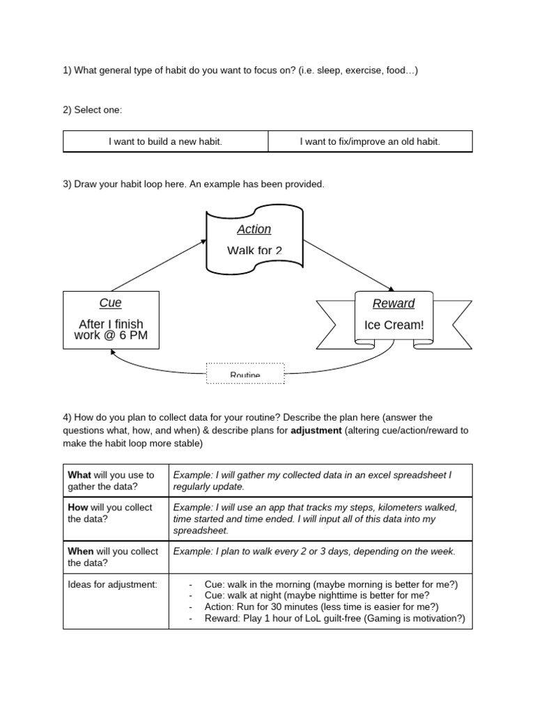 Habit Formation and Tracking Plan | PDF | Habits
