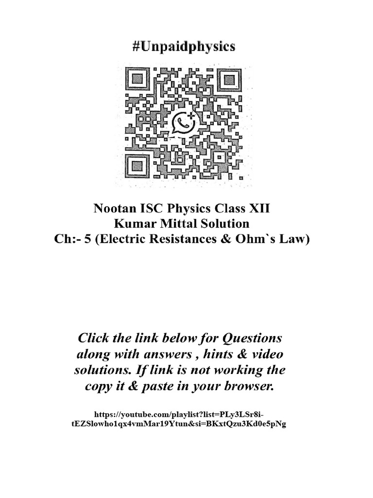 Nootan ISC P XII KM CH 5 | PDF