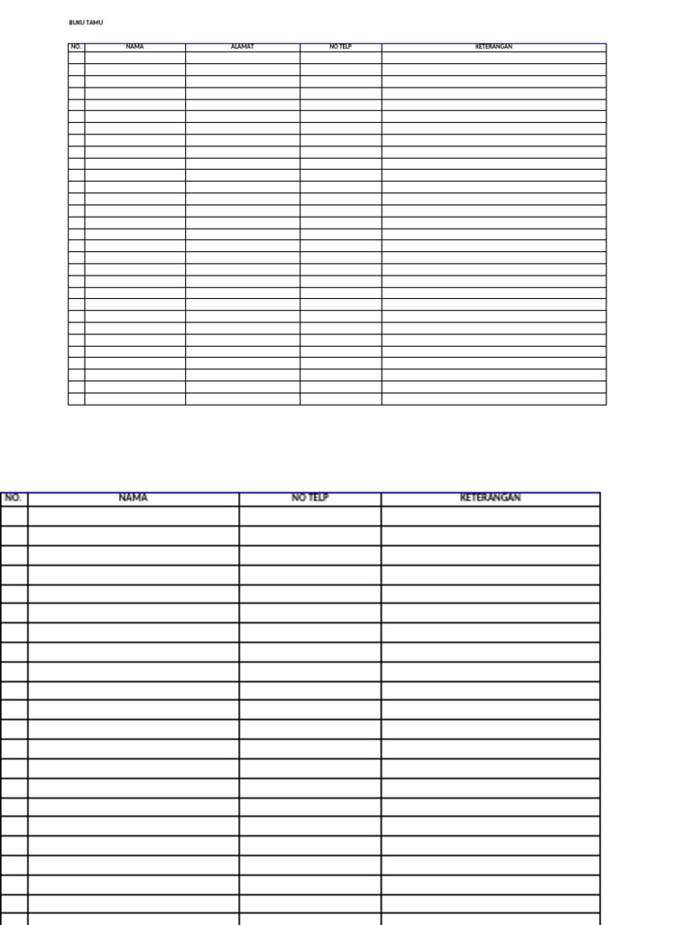 Buku Tamu Event | PDF