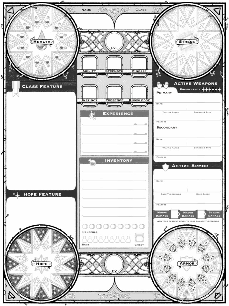 Universal Character Sheet Tokens | PDF