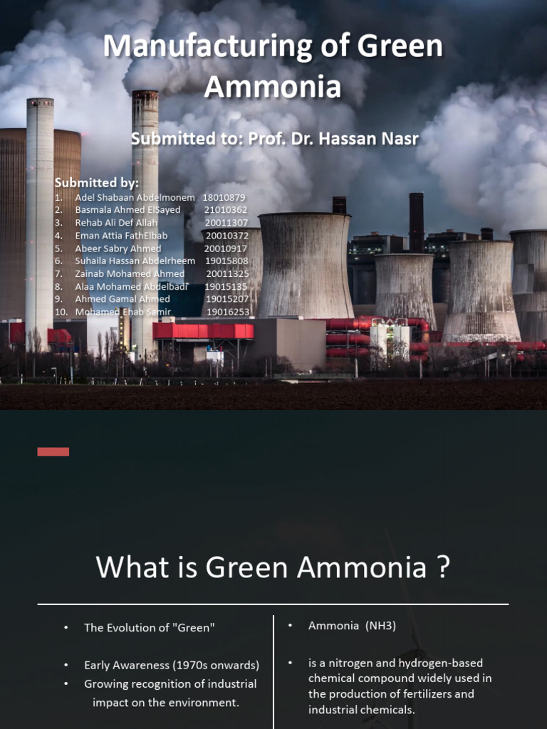 Green Ammonia Production Process | PDF | Ammonia | Hydrogen