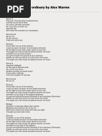 The Ordinary Lyrics Alex Warren | PDF