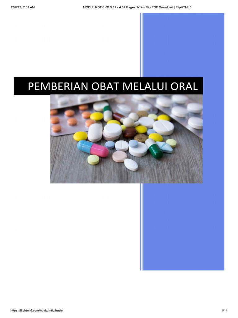 Modul KDTK Pemberian Obat | PDF