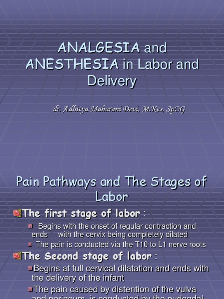 Analgesia and Anesthesia in Labor and Delivery | PDF | Childbirth ...