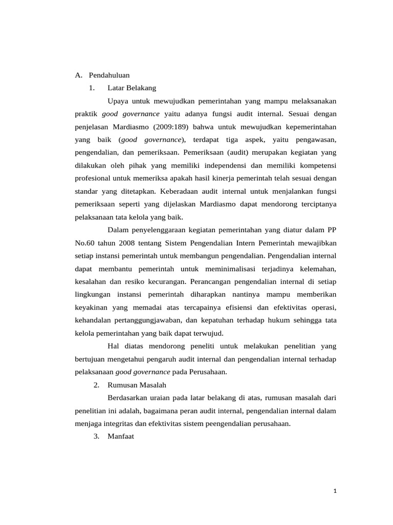 MAKALAH Audit Dan Internal | PDF