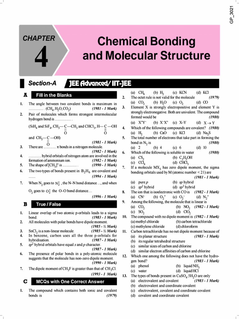 Chemical Bonding & Molecular Structure | PDF