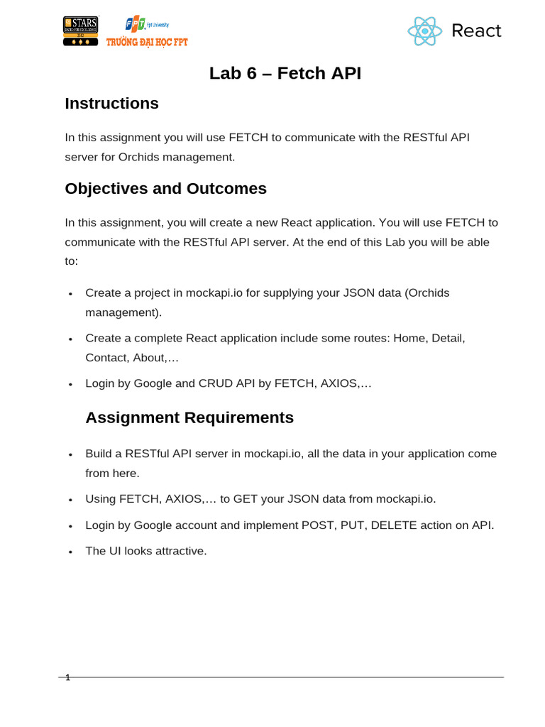 Lab 5+6 - Fetch | PDF