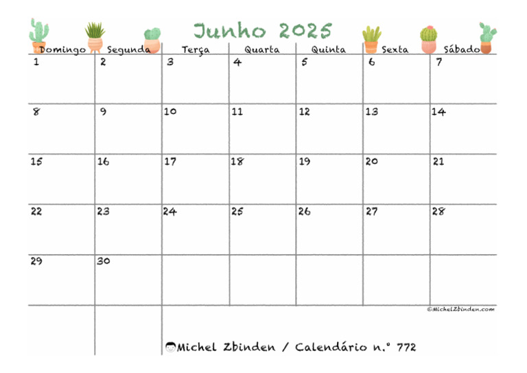 Calendário junho 2025 | PDF