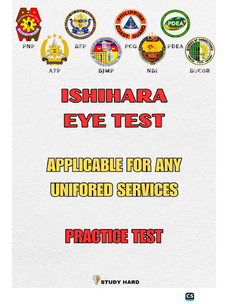 Ishihara Eye Test (Practice Test) | PDF