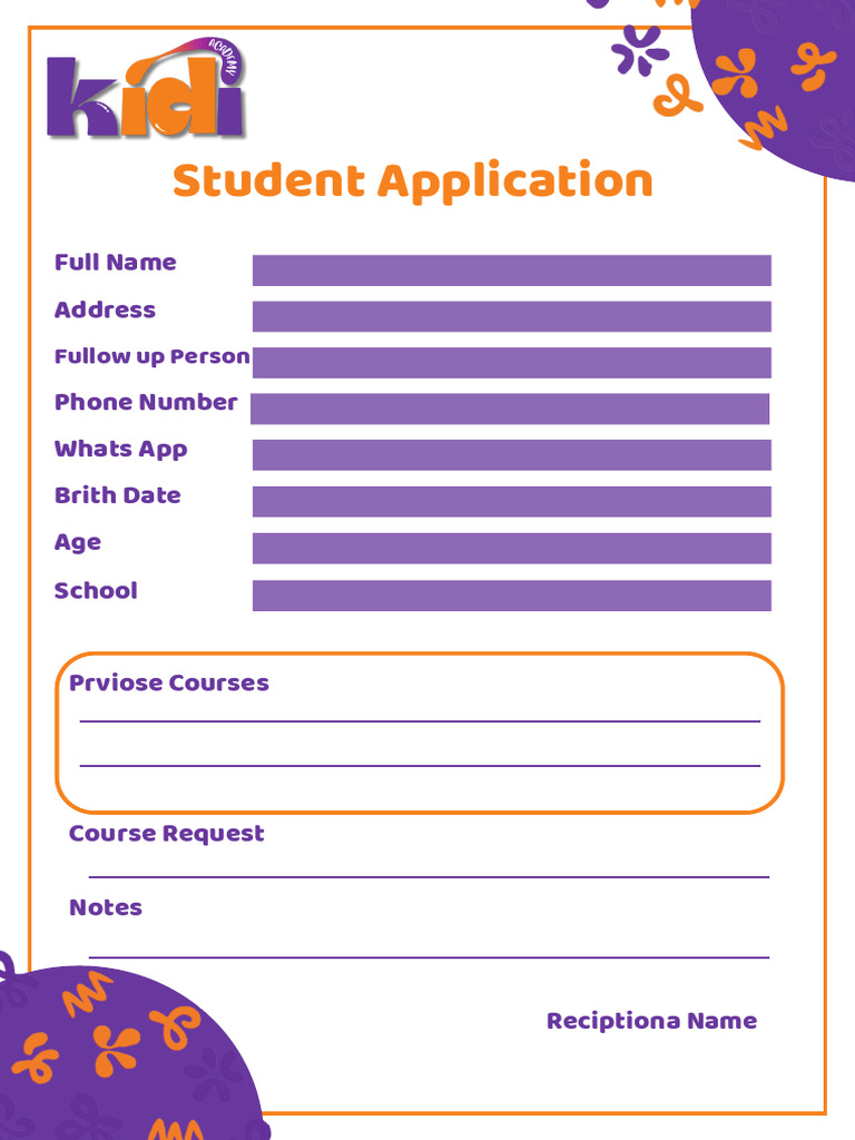 Student Application | PDF