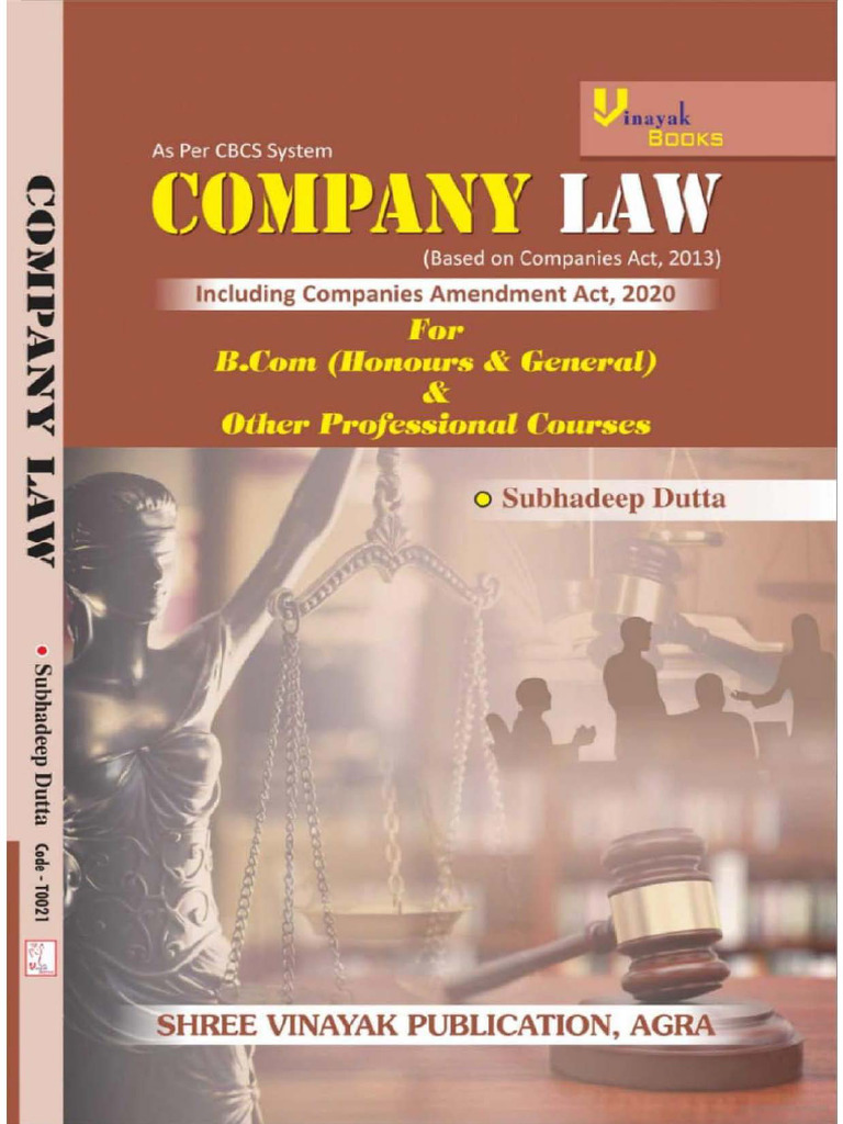 Company Law Book | PDF