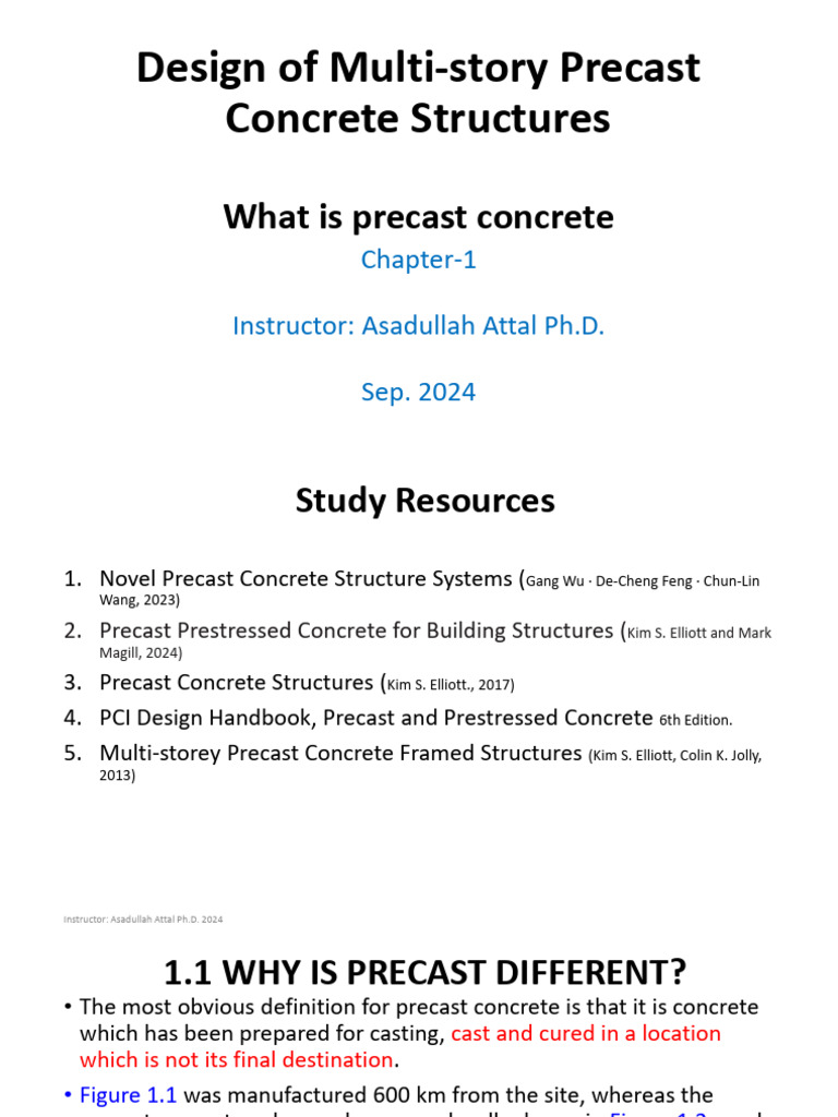 Chapter - 1 What Is Precast Concrete | PDF | Beam (Structure) | Precast ...